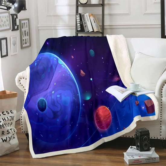Zachte 3D Galaxy Ruimte Fleece Deken voor Kinderen en Volwassenen ...