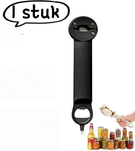 1 artikel - Flesopener - Magnetische blikopener - Blikopener - Opent en ...