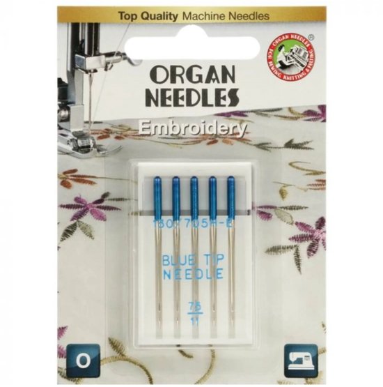 Organ Embroidery blue tip 75 | bol