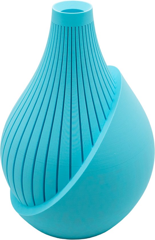 Elodie - Blue/Green - 25CM - 3D geprinte vaas - Duurzaam PLA - Geschikt voor kunstbloemen | bol