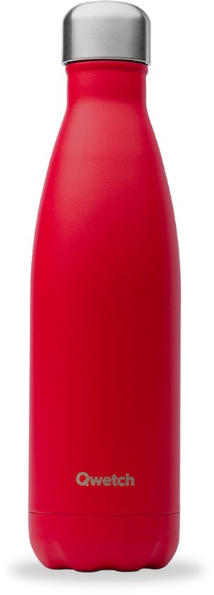 Qwetch - Isothermische fles - Originals Matt Rood Kardinaal- 500ml | bol