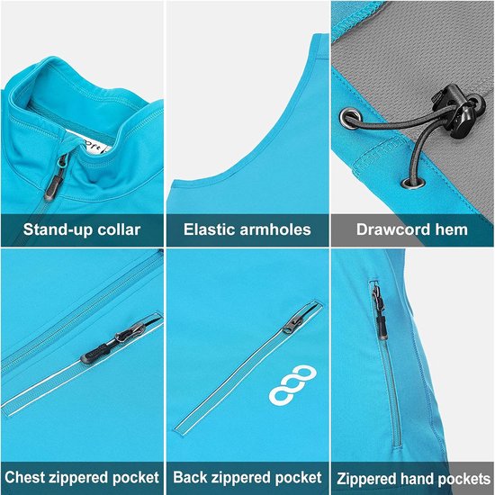 Gilet de Course Léger pour Femmes - Gilet Soft Shell Coupe-vent et ...