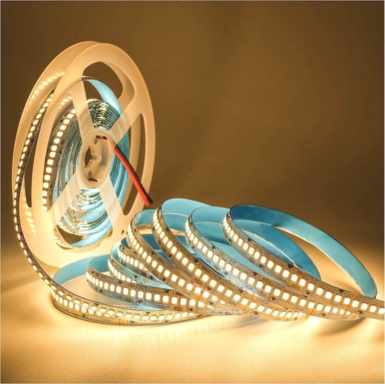 Warm witte LED-strip 24V 5 meter 1200 LEDs SMD 2835 IP20 | bol