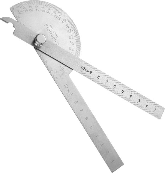 Protractor Hoekmeter Ruler Verstelbare Ronde Hoofd Precisie Schaal ...