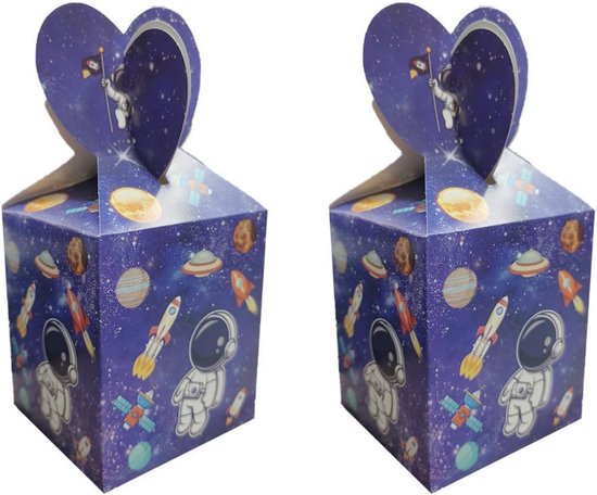 Verpakking van 30 astronaut feestgeschenkdozen, ruimte-traktatiedozen ...