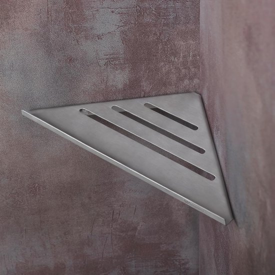 Hoekplank voor Badkamer en Keuken - Zwart Doucheplank zonder Boren ...