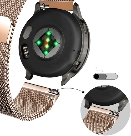 Bandz Milanese loop band (18mm) - Geschikt voor Garmin Vivoactive 4s ...