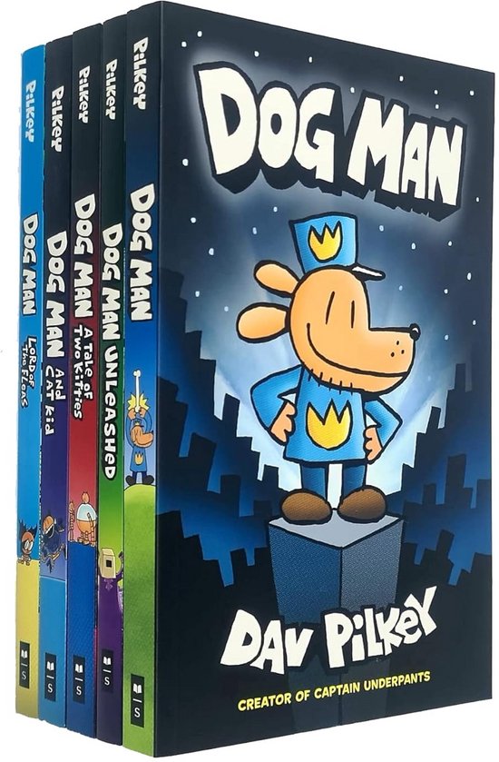 Dog Man serie 7 boeken collectie Dav Pilkey | bol