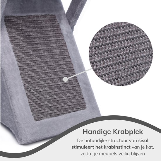 ACAZA - Krabpaal - Krabpaal voor Katten - Kattenhuis - Krabplank - 68 x ...