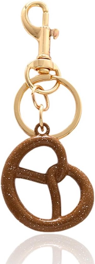 Sleutelhanger Gebak in Oktoberfest Stijl - Bruine Pretzel Hanger voor ...