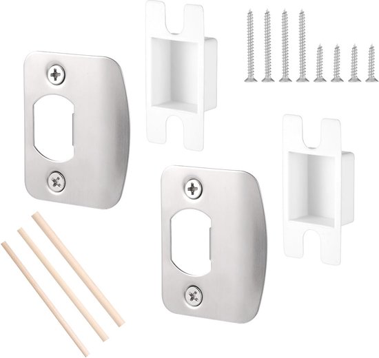 Deursluitplaat Set - Heavy Duty Deurgrendelherstelplaat voor Thuis en ...