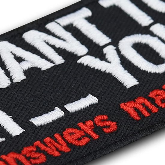 Grappige Heavy Metal Biker Patch met Tekst - 'I WANT TO KI** YOU ...