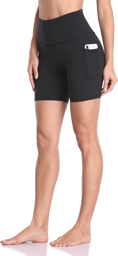 Dames Fiets Shorts met Hoog Taille en Pocket - 6 Inch Sport Leggings | bol