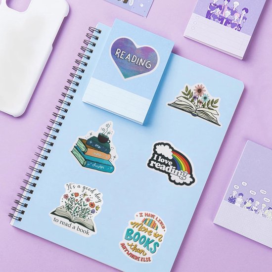100pcs Boek Stickers - Voor Kindle - Boek Lover Sticker - Boekige Lezen ...