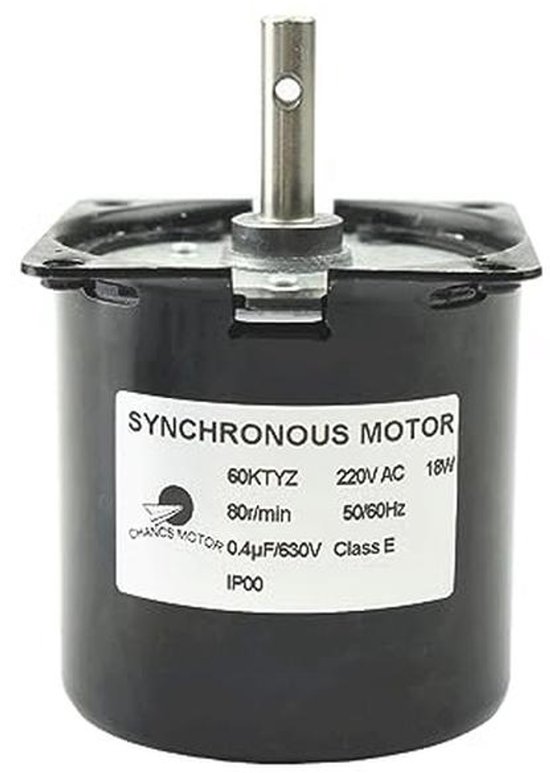Mini Elektromotor met Hoog Koppel - 220V 80RPM CW/CCW voor Barbecue | bol