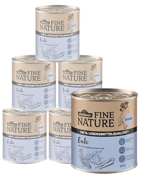 Natvoer voor oudere honden met eend, 6 x 800 g | bol