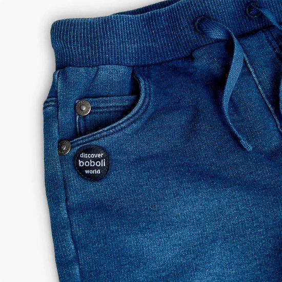 Boboli Fleece Denim Korte Broek Blauw 5 Years Jongens | bol