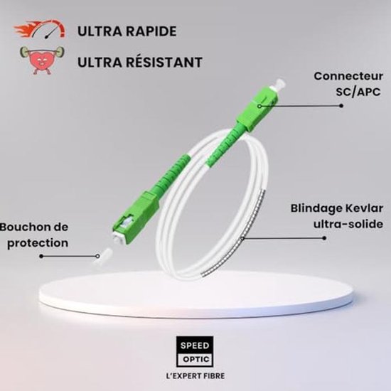 Fiber Optic Cable SC/APC to SC/APC - Extension Cable (1m) | bol
