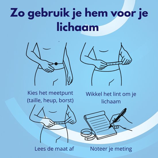 Knaak Meetlint Omtrek Lichaam - Rolmaat 1.5 Meter - Lintmeter voor ...