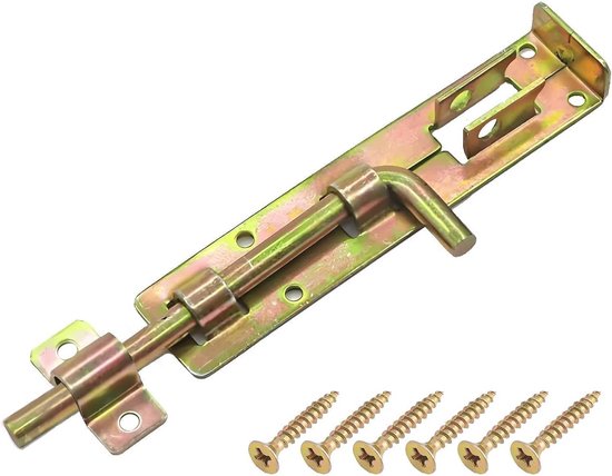 Verzinkte deurgrendel 180 mm - Degelijke boutgrendel met schuifstrip ...
