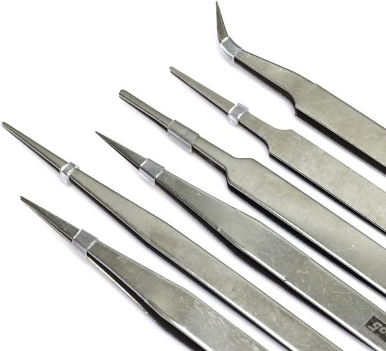 E-Ambar - Precisie pincet set, roestvrij stalen pincet voor model maken ...