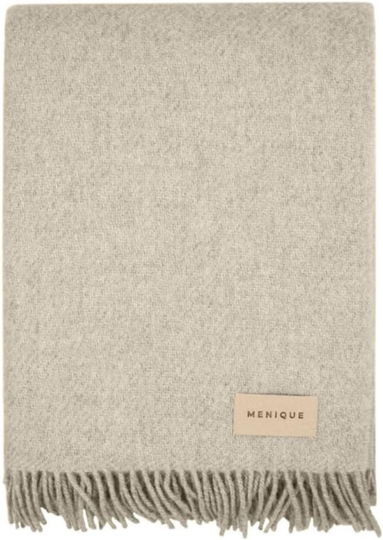 Luxe Wollen Plaid Beige 125x180cm - Hoogwaardige 100% Wol Deken | bol