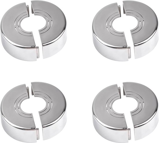 4x Radiator Afdekking Rozet Slangafdekking Zilver | Verstelbare ...