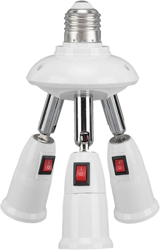 Light Socket Splitter Adapter 3 in 1 - Met Verstelbare Knopschakelaar ...