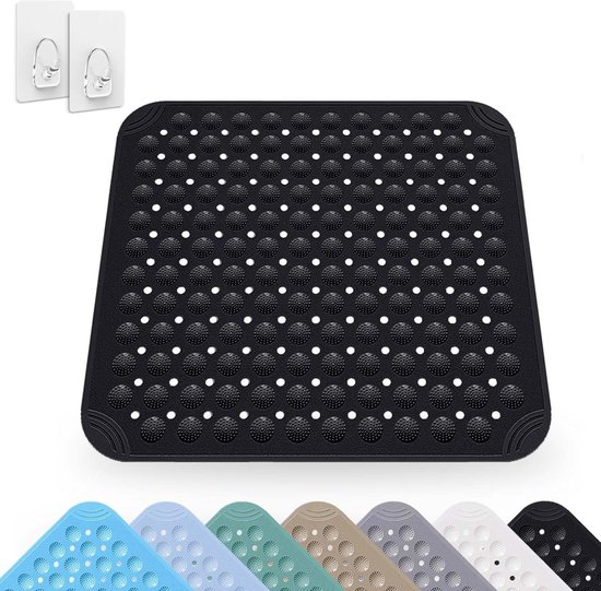 Antislip Douchemat 48 x 48 cm - Wasbare Badmat met Drainagegaten voor ...