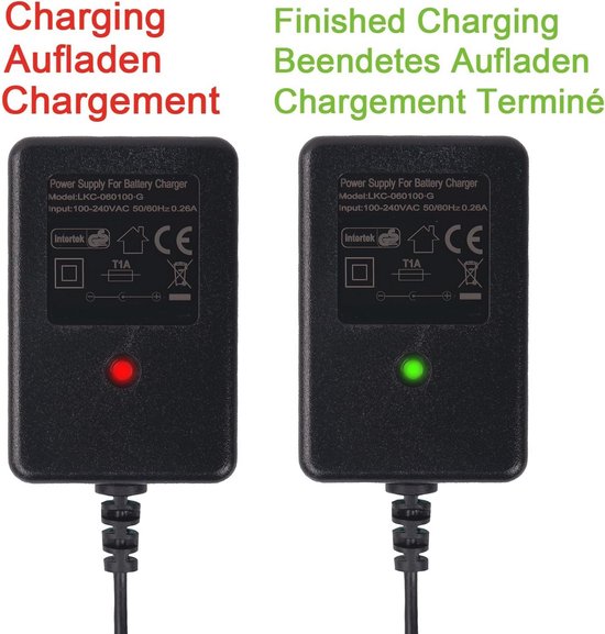 Oplader 12 V 1000 mA voor elektrisch speelgoed, kinderspeelgoed auto ...