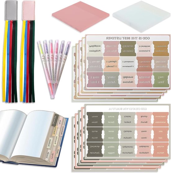 Allecta - Bijbel Kit met Indexering Tabs, Lint Bladwijzers ...