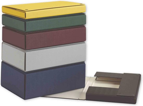 Doos map met ruggengraat en kliksluiting - Bordeaux - Compacte ...
