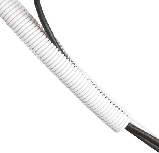 Flexibele kabelbuis voor kabelmanagement – 1,1 meter, wit | bol