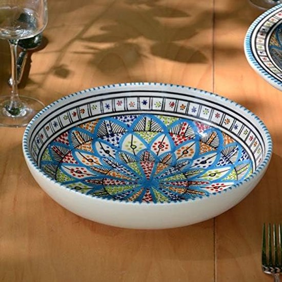 Ronde Oosterse Serveerschaal D26 cm - Handbeschilderd | bol