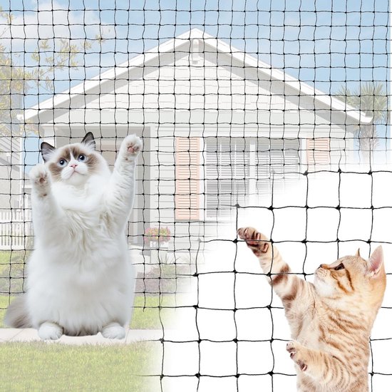 Ronte - Kattennet voor Balkon, 10x3m Draadversterkt, Met ...