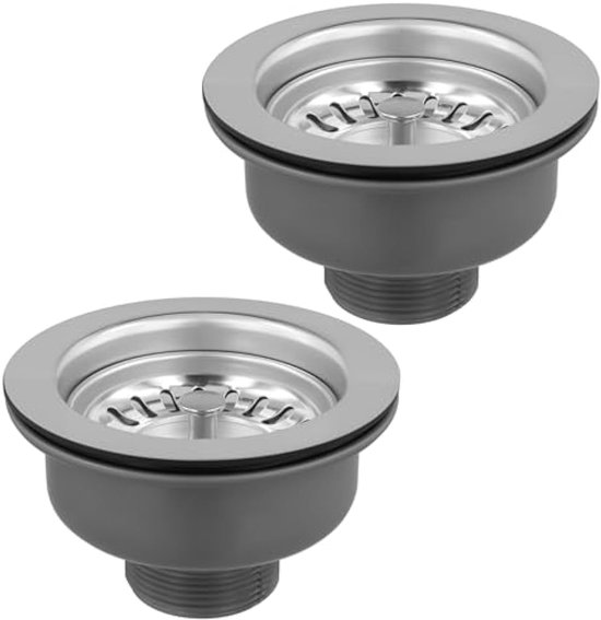 Zeefkorfventielen Set Van 2 – 114 Mm – Rvs – Voor Gootsteen En Keuken | bol