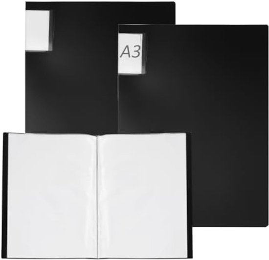 Presentatiemap A3 Set Van 3 – 30 Zakken – Portfolio Map – Zwart | bol