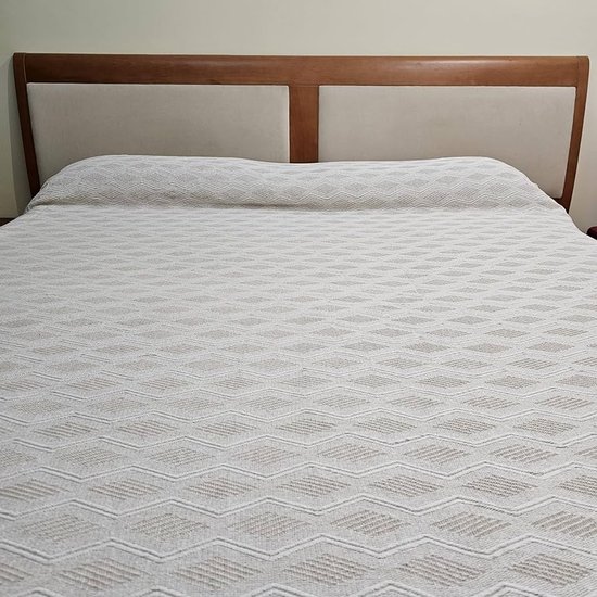 Bankdeken Rombos Beige - Katoen - 125 x 180 cm | bol