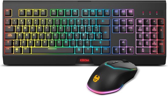 Draadloos Gaming Toetsenbord en Muis Set met RGB Regenbogen Backlit en ...