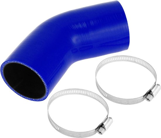 Set Van Silicone Slangen Voor Auto Blauw Zwart 63 Mm Id 90 Mm