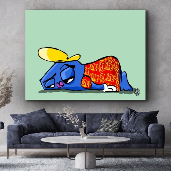Andy Flushed. Andy the Dandy - Meerdere kleuren - Canvas 150 x 100 cm | bol