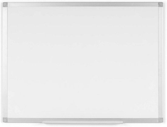 Droog afwisbaar whiteboard 90 x 60 cm, melamine oppervlak, aluminium ...