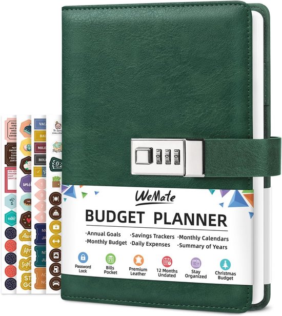 Budgetplanner en financiële planner met wachtwoordvergrendeling voor ...