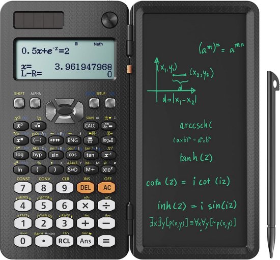 Wetenschappelijke rekenmachine met schrijftablet en pen - 417 functies ...