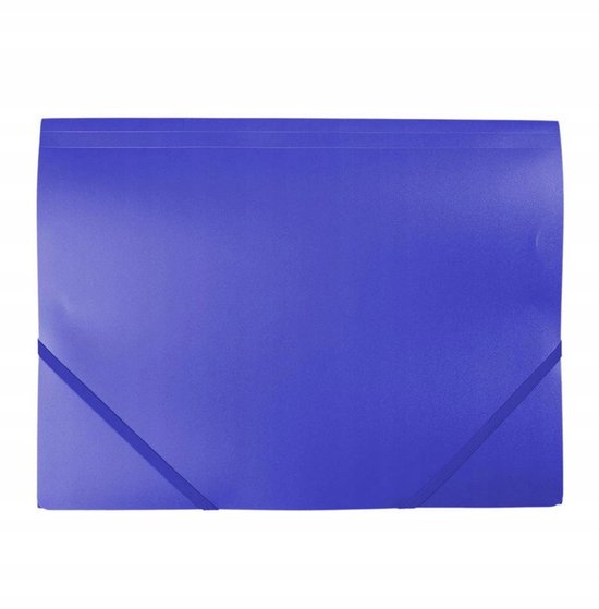 D.RECT A4 Plastic Map met Elastiek - Blauw - Stevig PP | bol