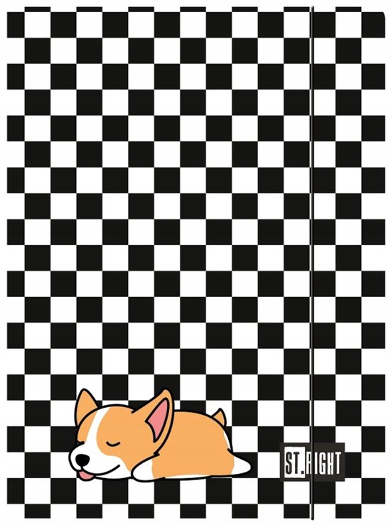 ST.RIGHT Sleepy Corgi Map A4 300g/m² met Elastiek - Kinderen | bol