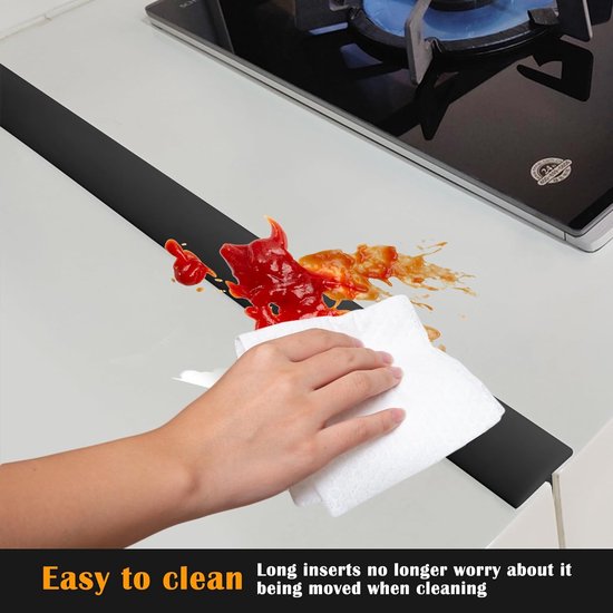 Afdekkage voor fornuis, siliconen vulstuk voor kieren tussen aanrecht ...