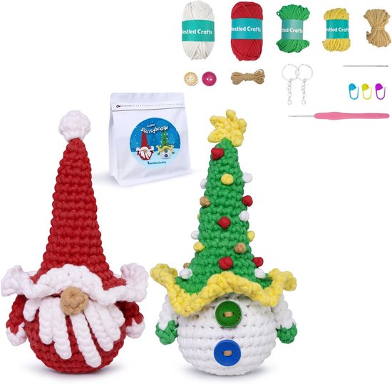 Yeti Kerst Haakset - DIY Knutselset voor Kinderen - Boom - Sneeuwman ...