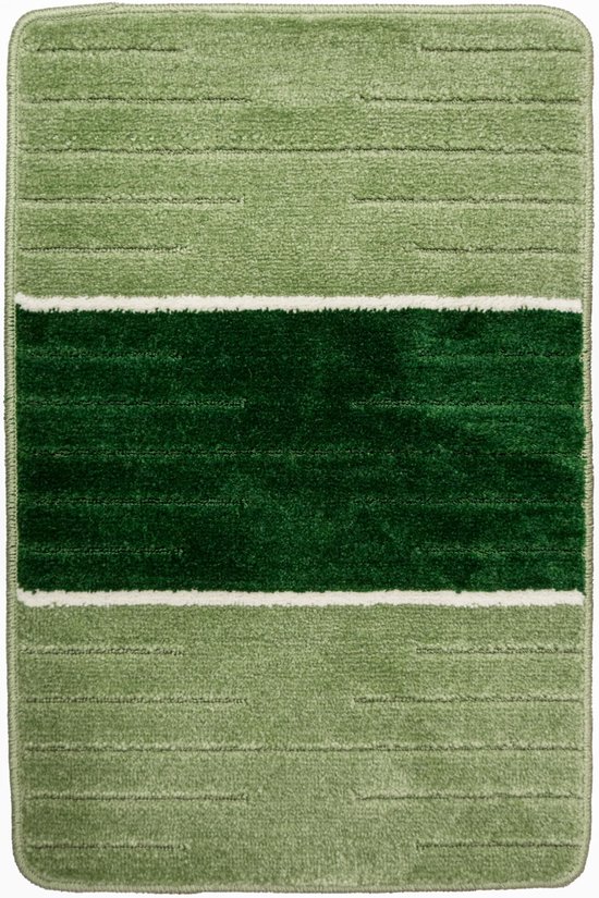 Unyqoos® Stijlvolle groene badmat met 3D-effect en antislip voor veilig ...