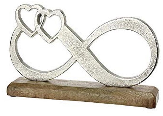 Oneindigheid Symbool - Aluminium en Mangohout Decoratie 32 cm | bol
